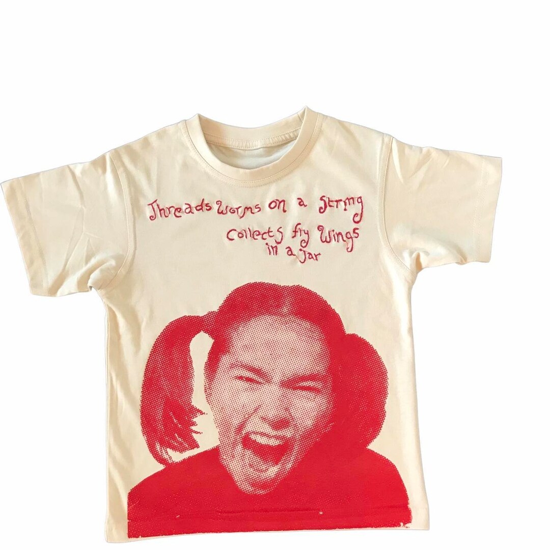 Handmade Bjork Screen Printed Embroidered Baby Tee 90s Archive 00s ...