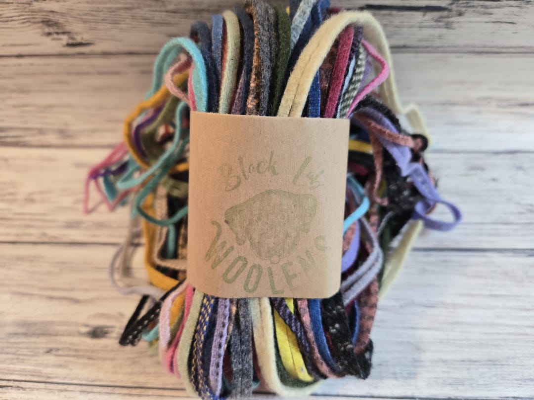Mixed Bag of #4 Wool Strips for Rug Hooking, 100 Rug Hooking Washed ...