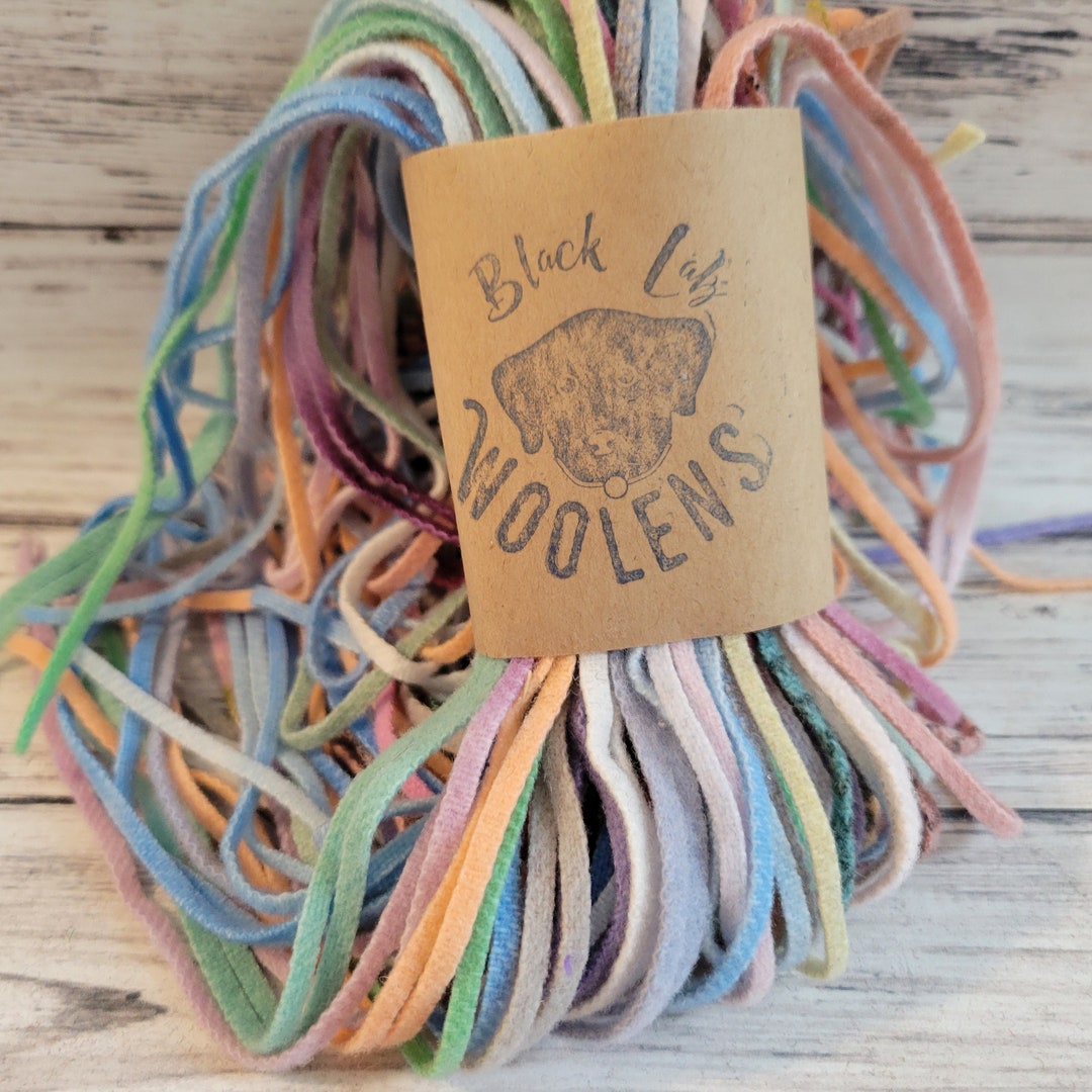 100 #4 Pastel Bundle of Wool Strips for Rug Hooking, Rug Hooking Washed ...