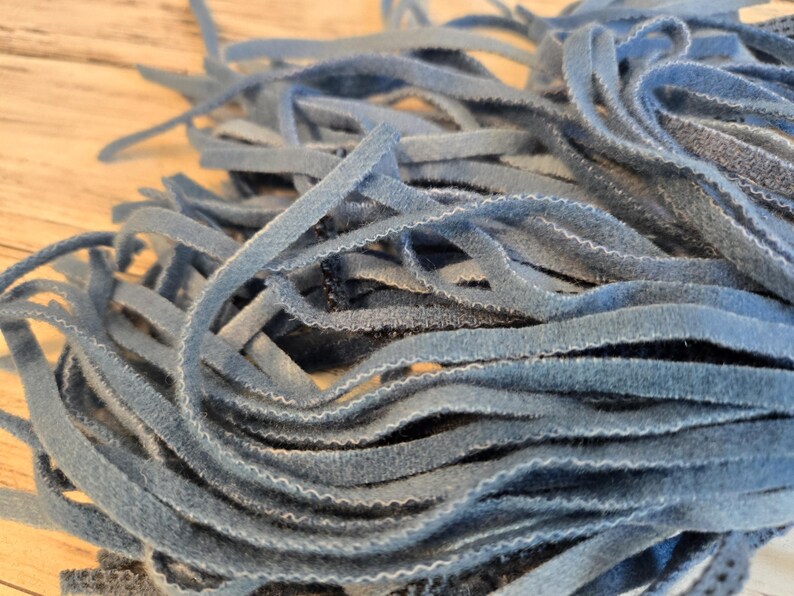 Cornflower Blue Wool Strips for Rug Hooking, 100 #4,#6 Hand Dyed Strips ...