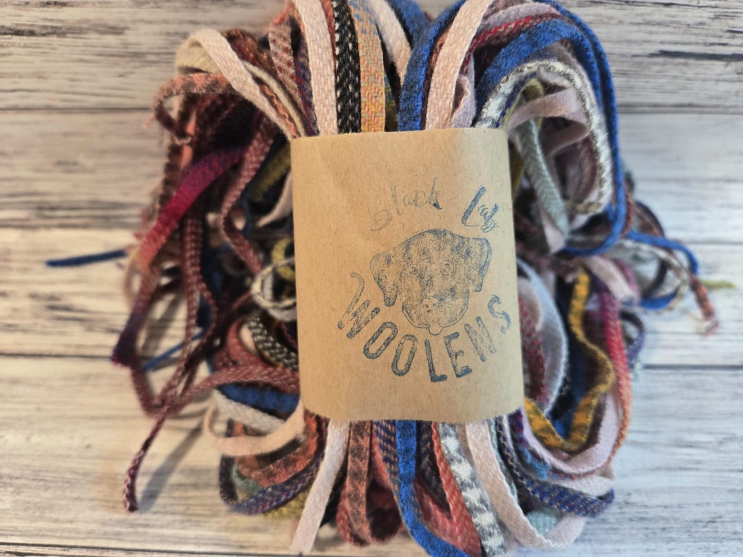 100 #6 Texture Bundle Dorr Mill Wool Rug Hooking Strips, Hand Dyed and ...