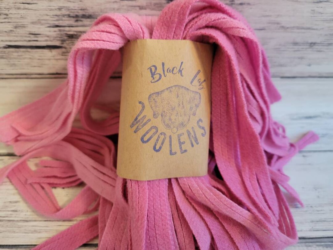 100 4, 6 or 8 Raspberry Hand Dyed Strips for Rug Hooking, Washed Wool ...