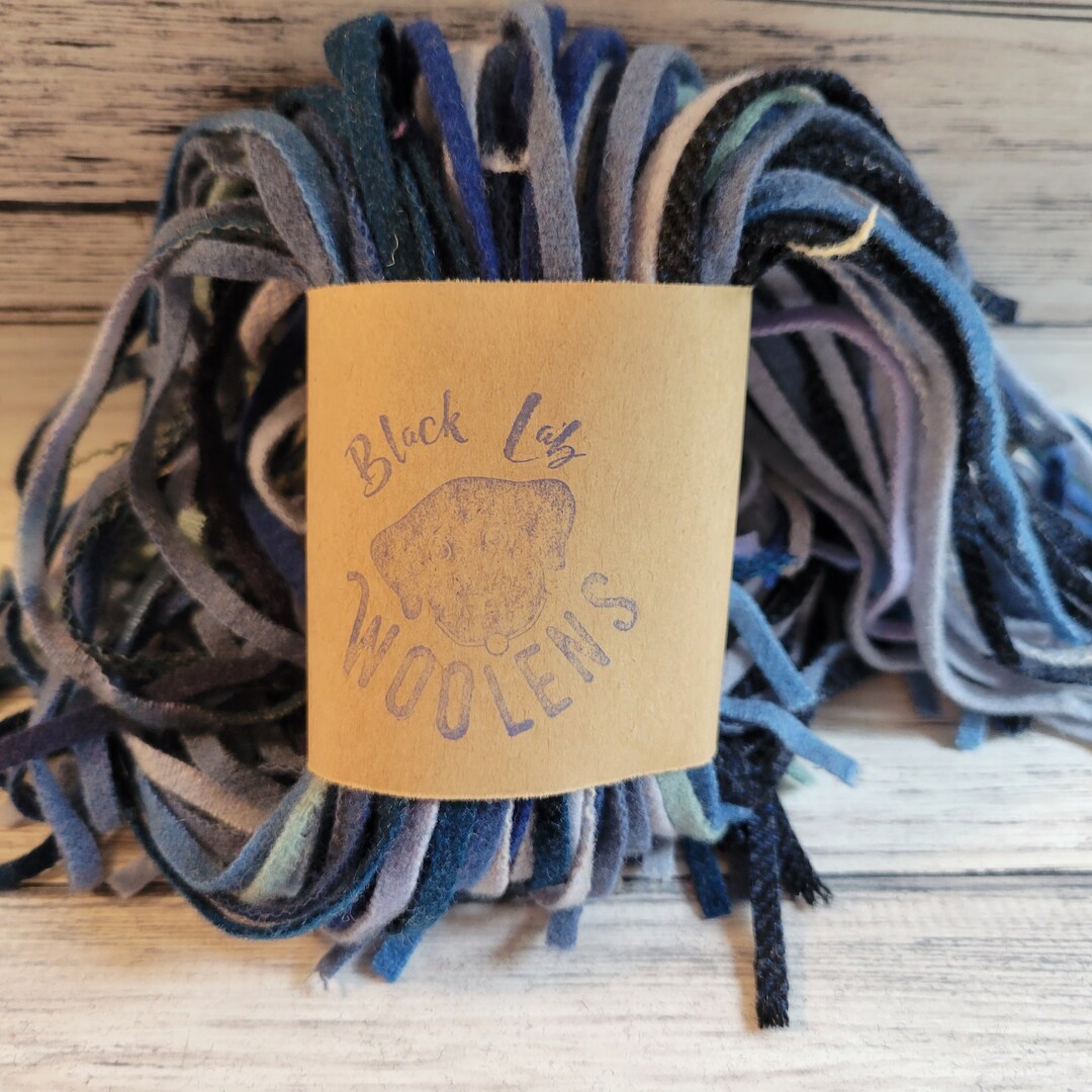 Blue Strips for Rug Hooking, Shades of Blues Grab Bag, 100 6 Wool ...