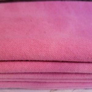 100 4, 6 or 8 Raspberry Hand Dyed Strips for Rug Hooking, Washed Wool ...