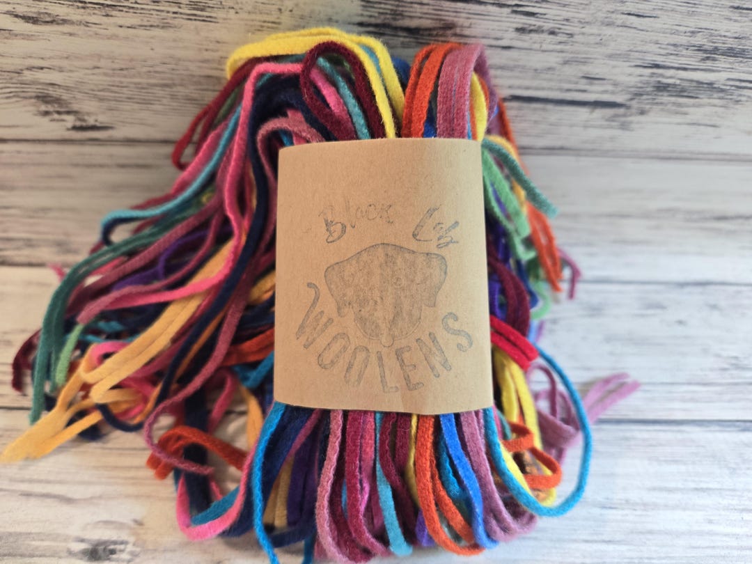 Brights Grab Bag of Wool Strips for Rug Hooking, 100 #4 Rug Hooking ...