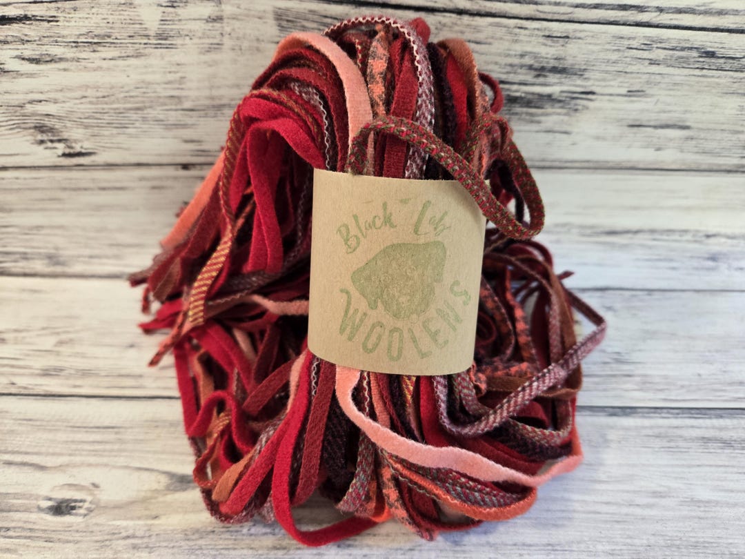 Reds Grab Bag of 100 #6 Wool Strips for Rug Hooking, Reds Bundle - Etsy