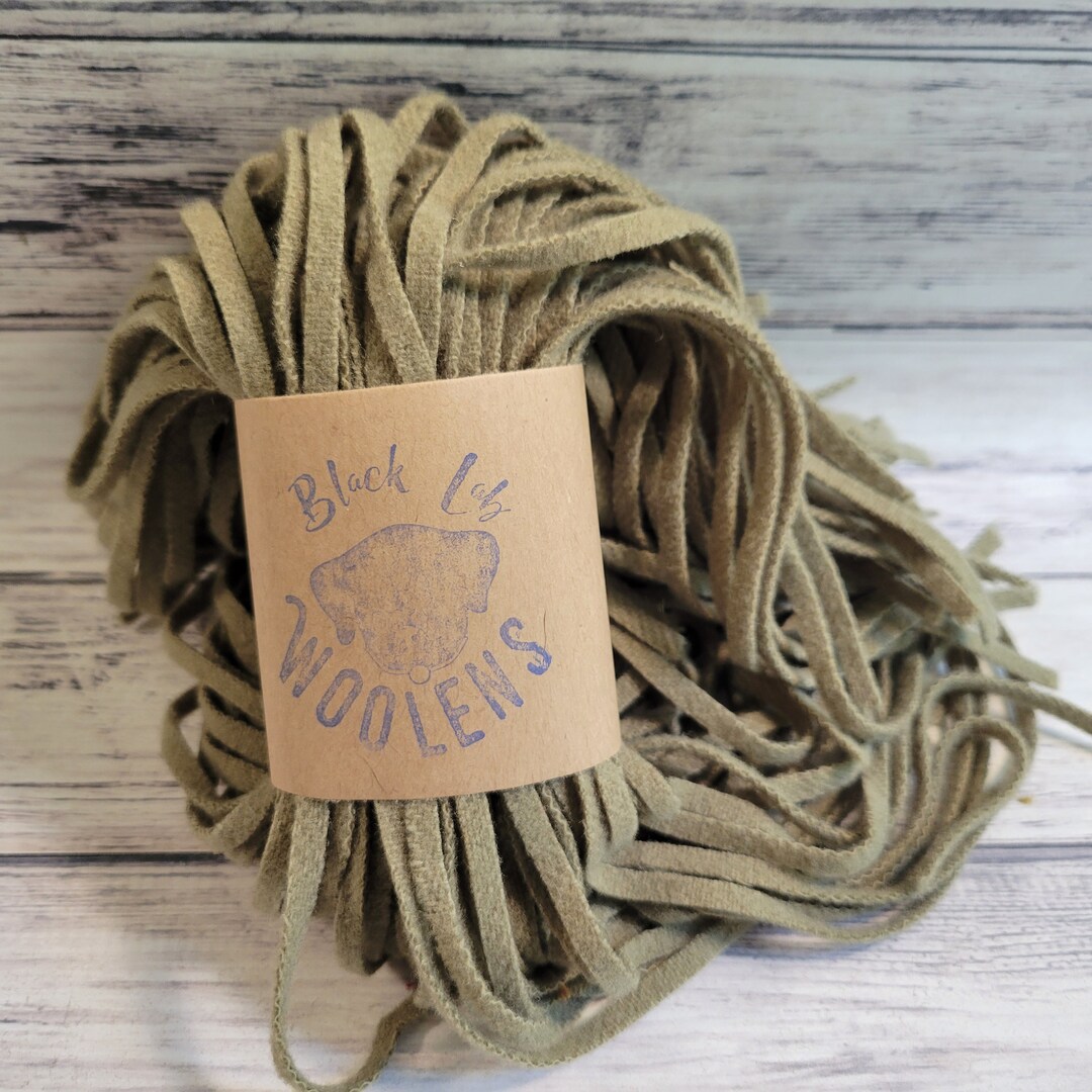 New Sage Green #4, #6 or #8 Wool Strips for Rug Hooking, 100 Mill Dyed ...