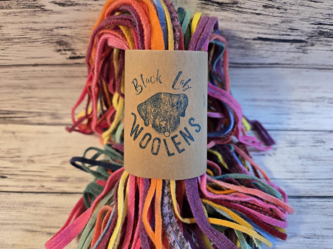 Brights #4 Wool Strips for Rug Hooking, 100 #4 Rug Hooking Washed Wool ...