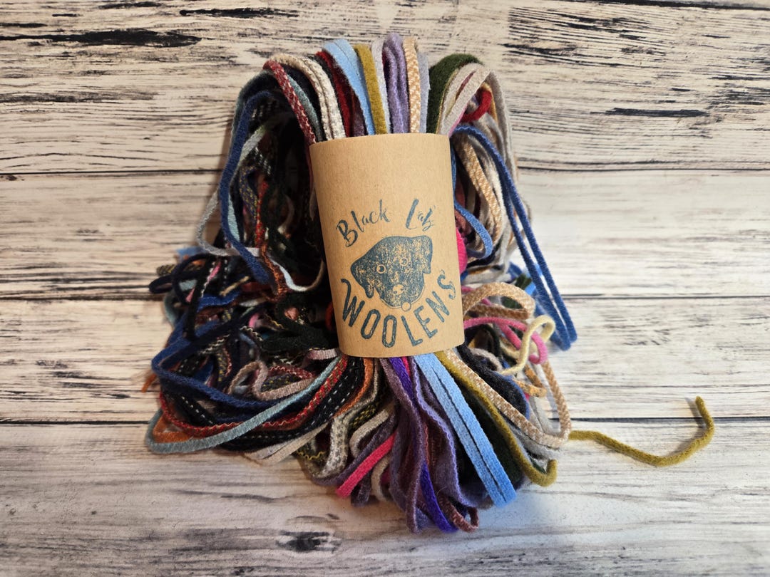 Mixed Bag #4 Wool Strips for Rug Hooking, 100 #4 Rug Hooking Washed ...