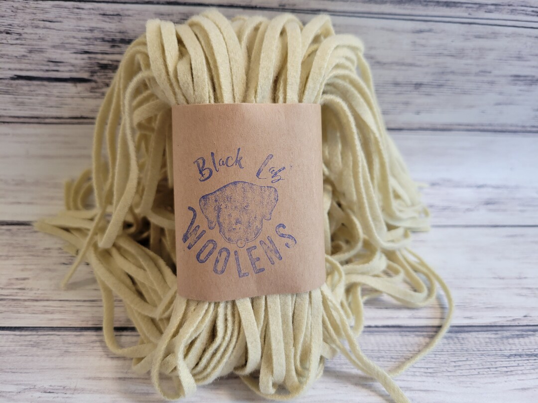 Muted Yellow #4, #6 or #8 Wool Strips for Rug Hooking, 100 Mill Dyed ...