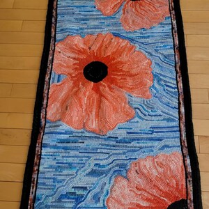 100 4, 6 or 8 Raspberry Hand Dyed Strips for Rug Hooking, Washed Wool ...