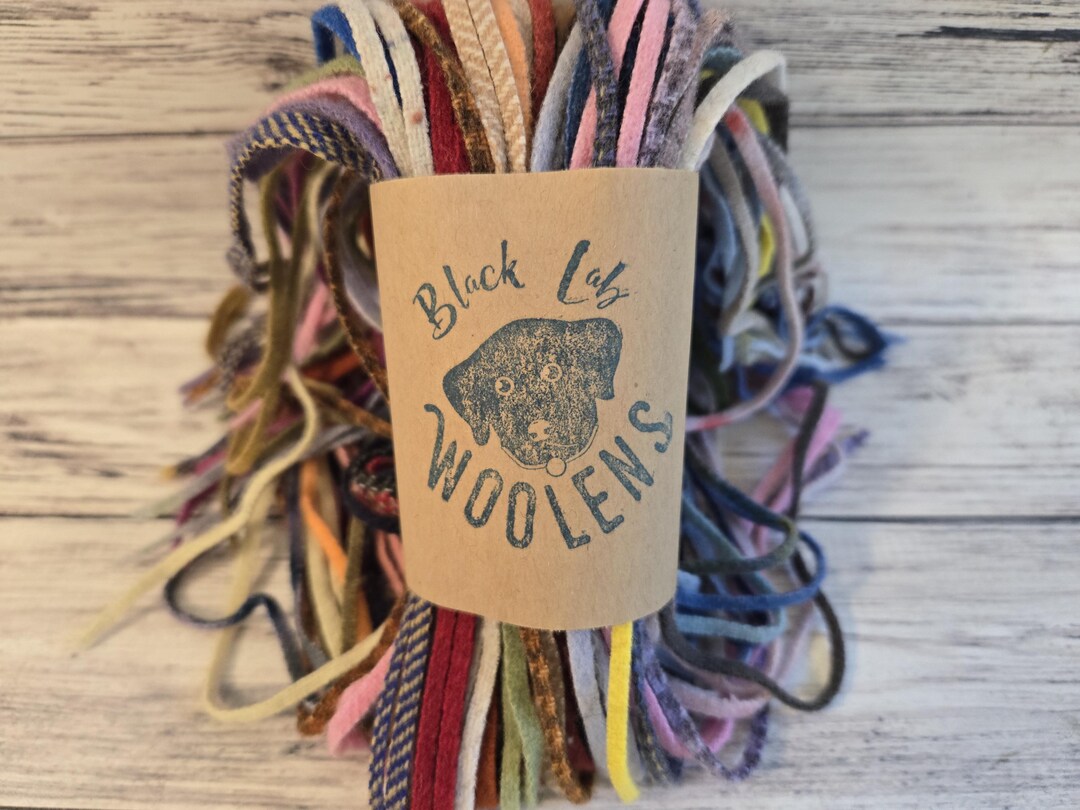 Mixed Bag #4 of Wool Strips for Rug Hooking, 100 Rug Hooking Washed ...