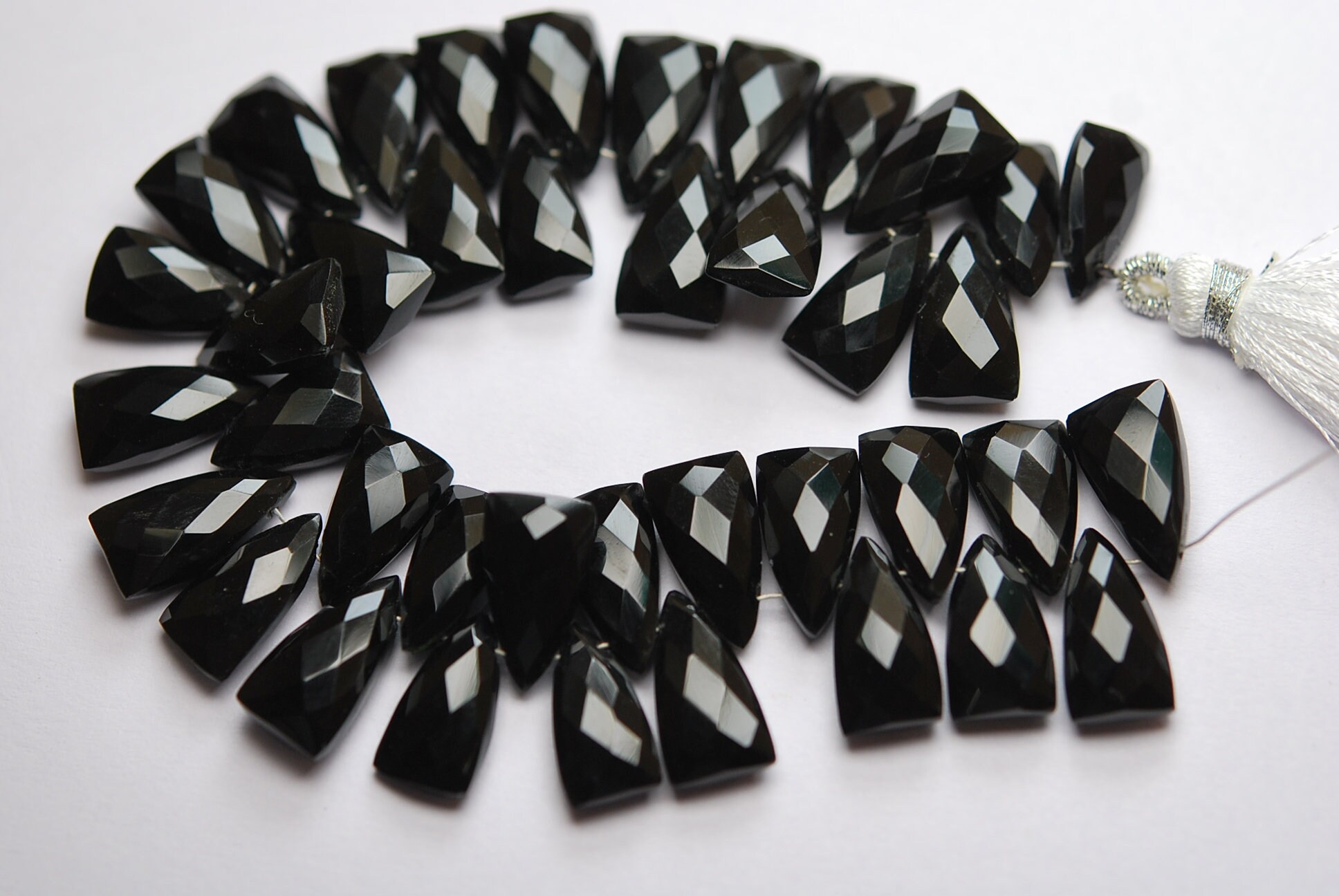 5 Match Pairsuper Quality Black Onyx Faceted Pyramid Shaped - Etsy
