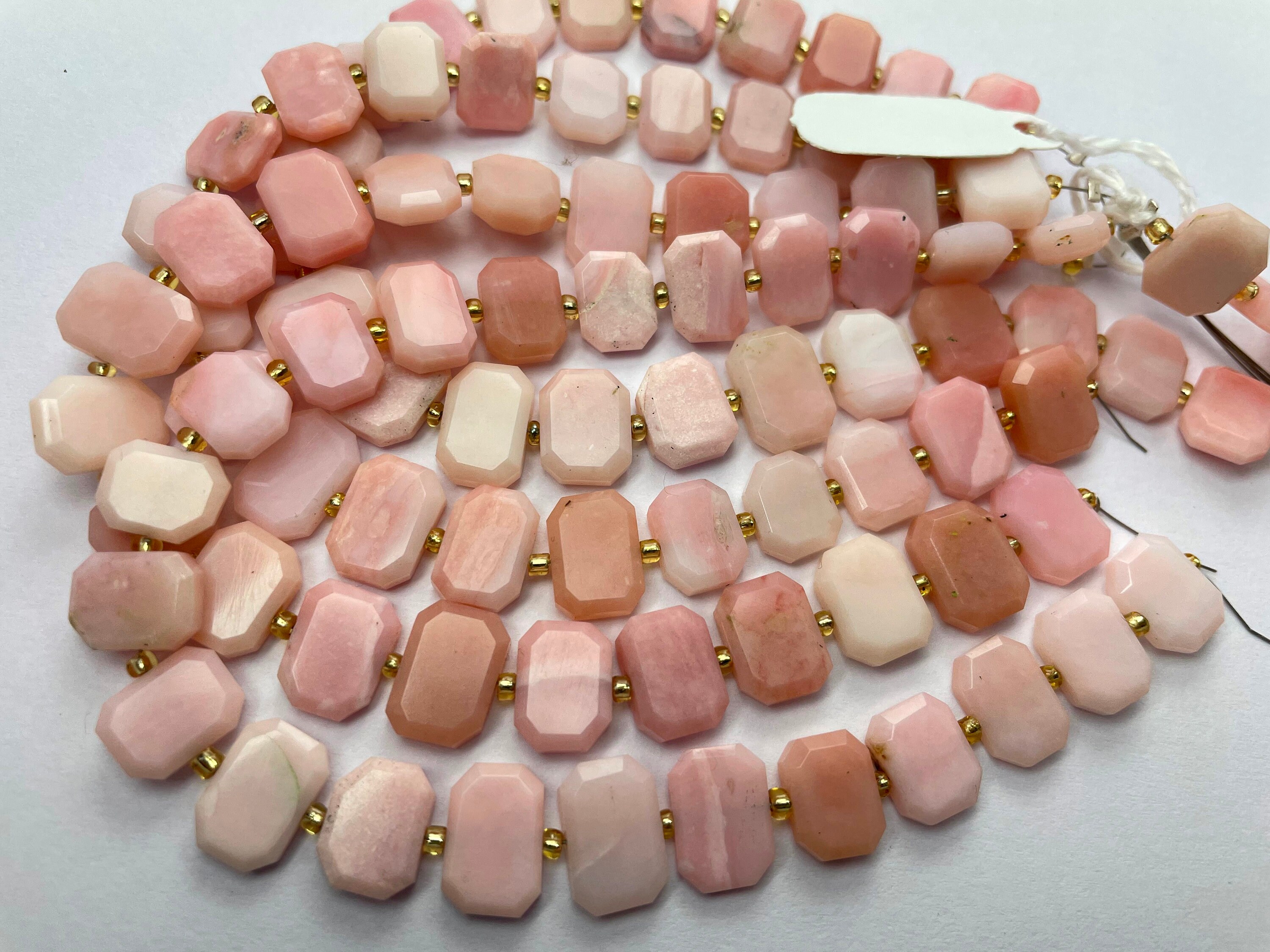8 Inches Strand,super Quality Natural Pink Opal Faceted Fancy Shape ...
