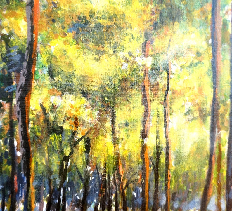 November Sunlight Original Acrylic and Oil Landscape Painting - Etsy