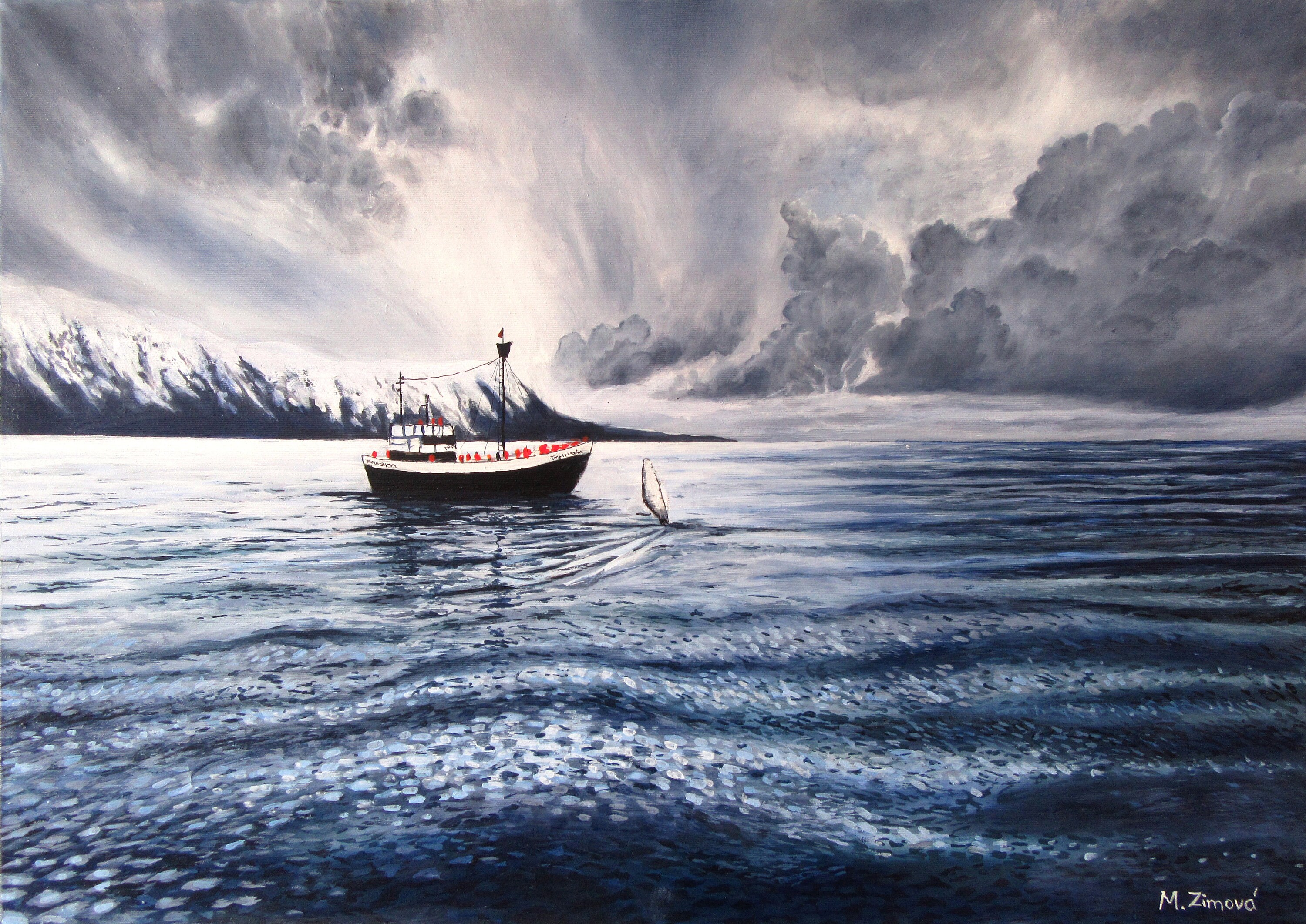 Sailing Acrylic Painting - Etsy