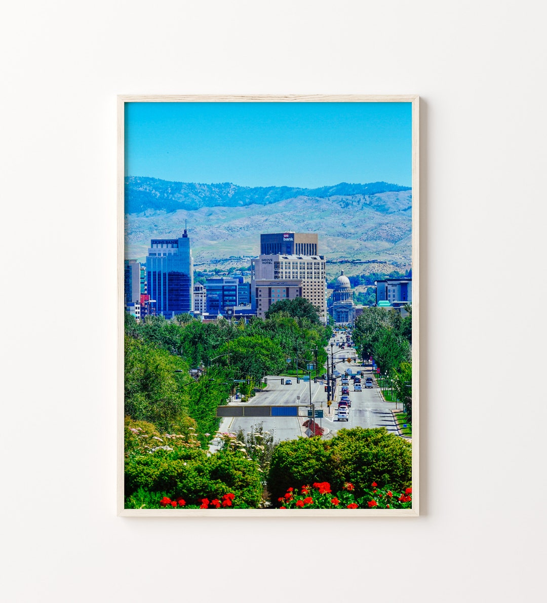 Boise Print, Boise Poster, Boise Art, Boise Gift, Boise Wall Art, Boise ...