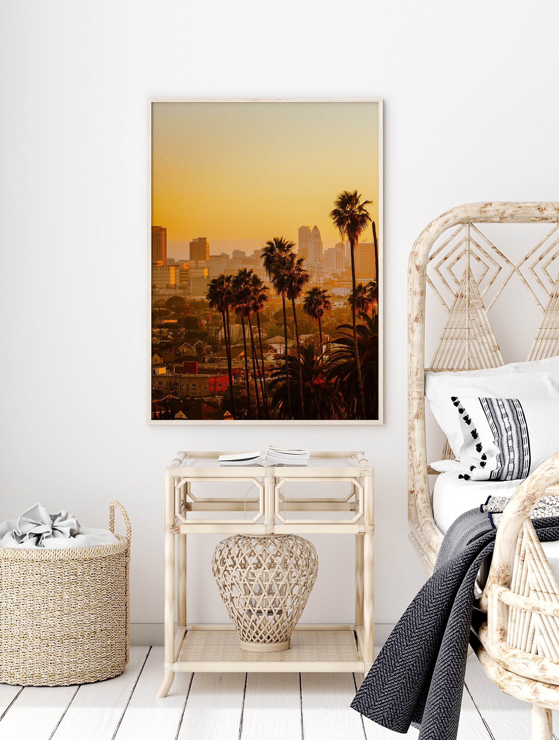 California Print, California Wall Art, Los Angeles Skyline, California ...