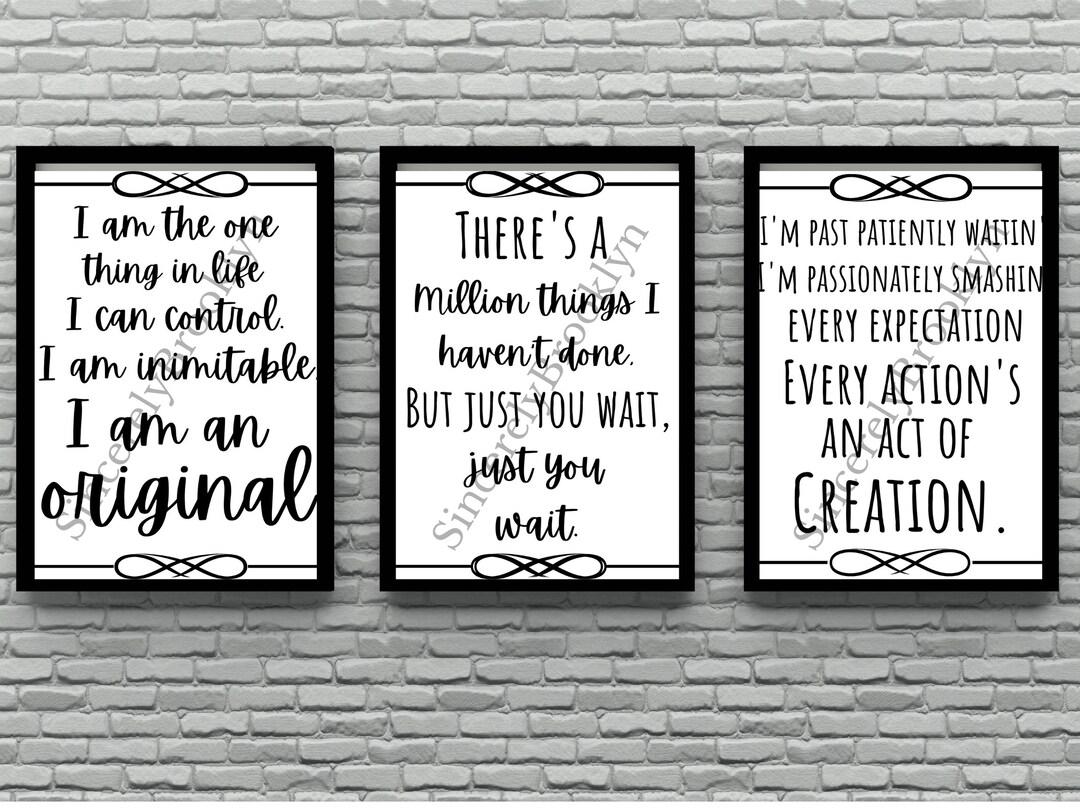 Hamilton Inspirational Quote Prints | Classroom Decor (digital Download ...