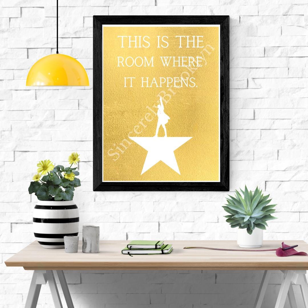 Hamilton Musical Gold Print | Inspirational Quote (digital Download) - Etsy