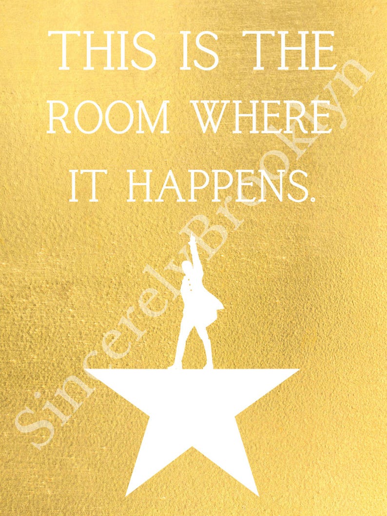 Hamilton Musical Gold Print | Inspirational Quote (digital Download) - Etsy