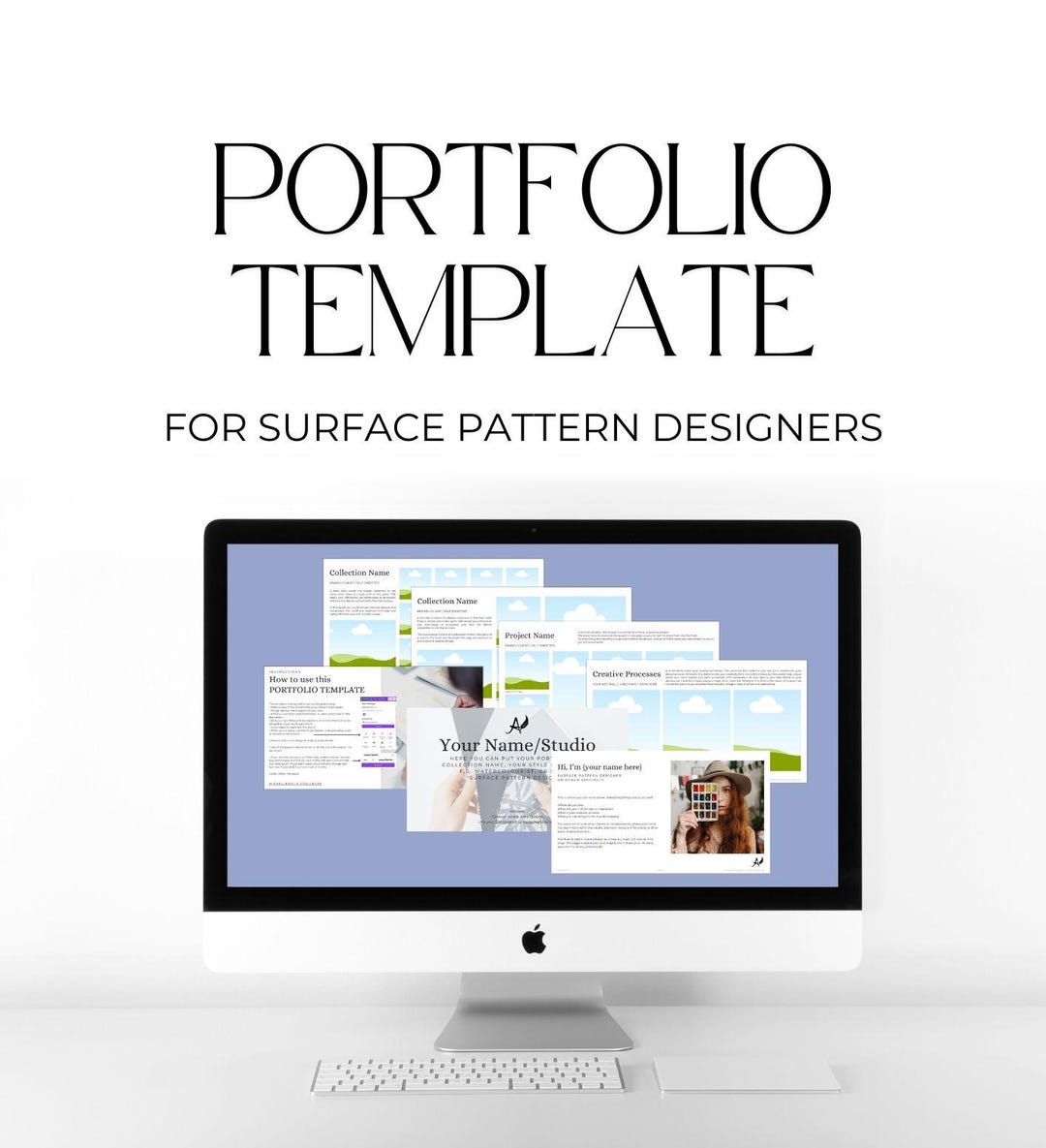 Portfolio Template for Surface Pattern Designers - Etsy