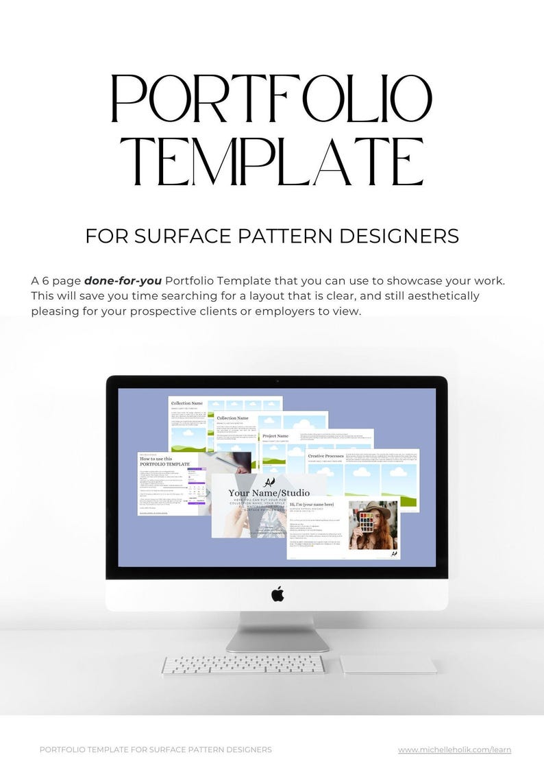 Portfolio Template for Surface Pattern Designers - Etsy