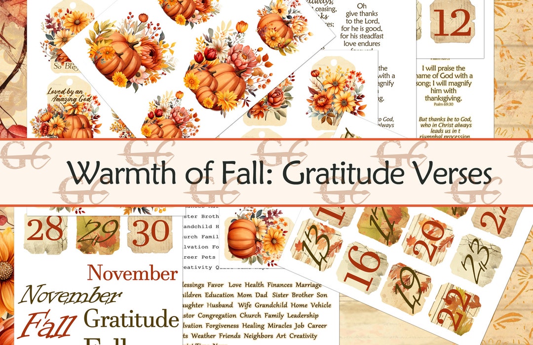 Warmth of Fall Gratitude Verses : Warmth of Fall Addon, Fall Tags ...