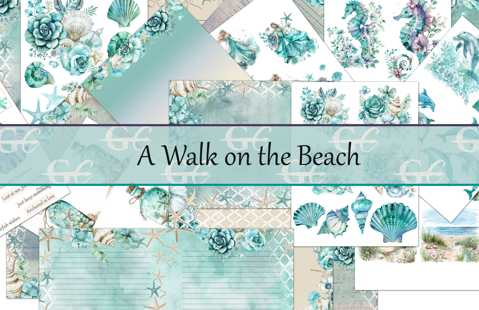 A Walk on the Beach : Ocean, Sea, Seahorse, Starfish, Shells, Memorydex ...