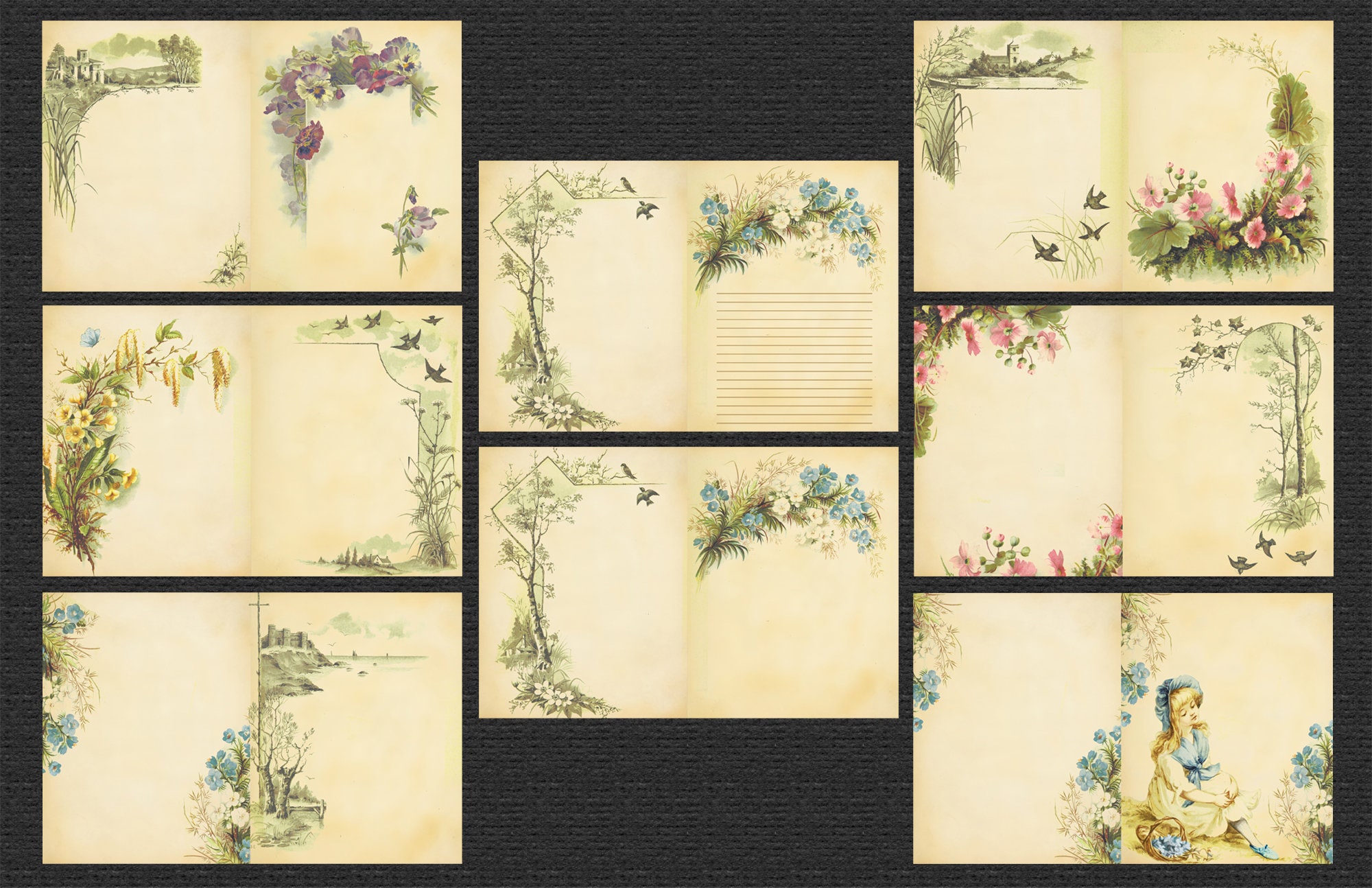 Dainty Impressions : Digital Aged Paper Designs for Junk Journals ...