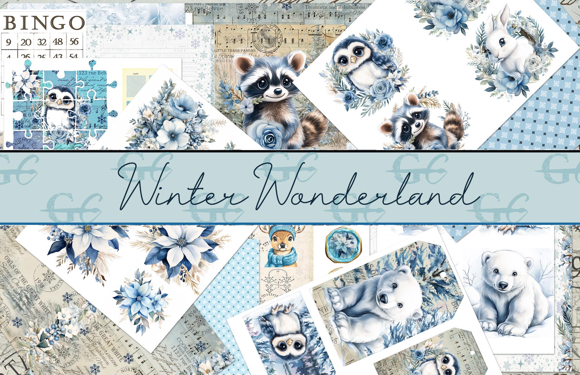 Winter Wonderland Animals Printable Paper Craft Set: Junk Journals ...