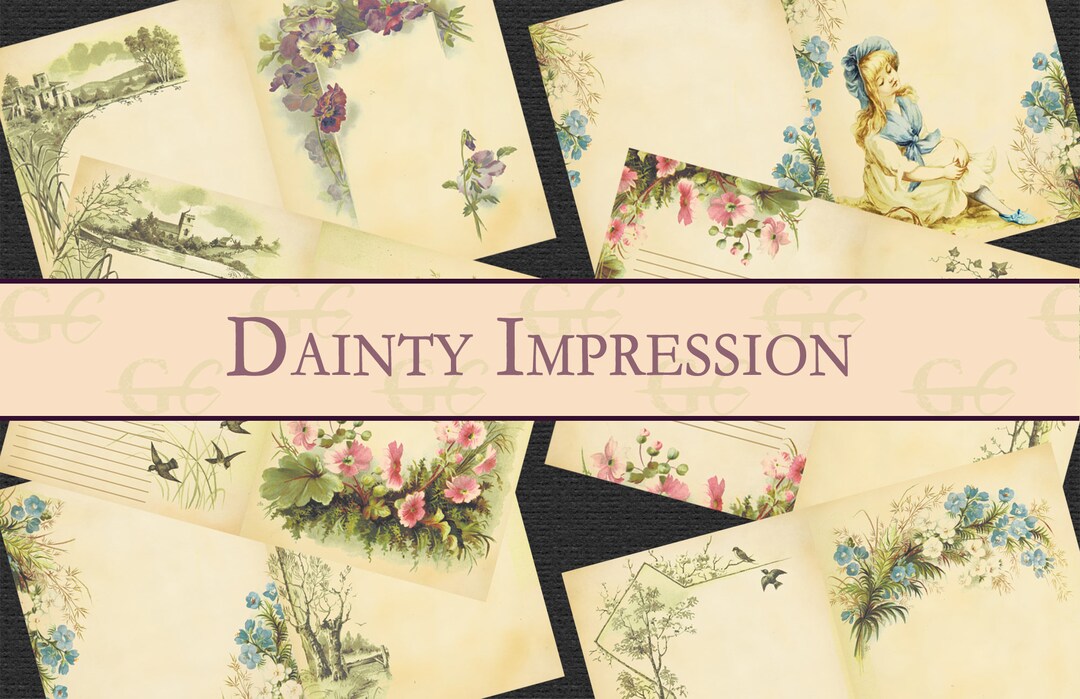 Dainty Impressions : Digital Aged Paper Designs for Junk Journals ...
