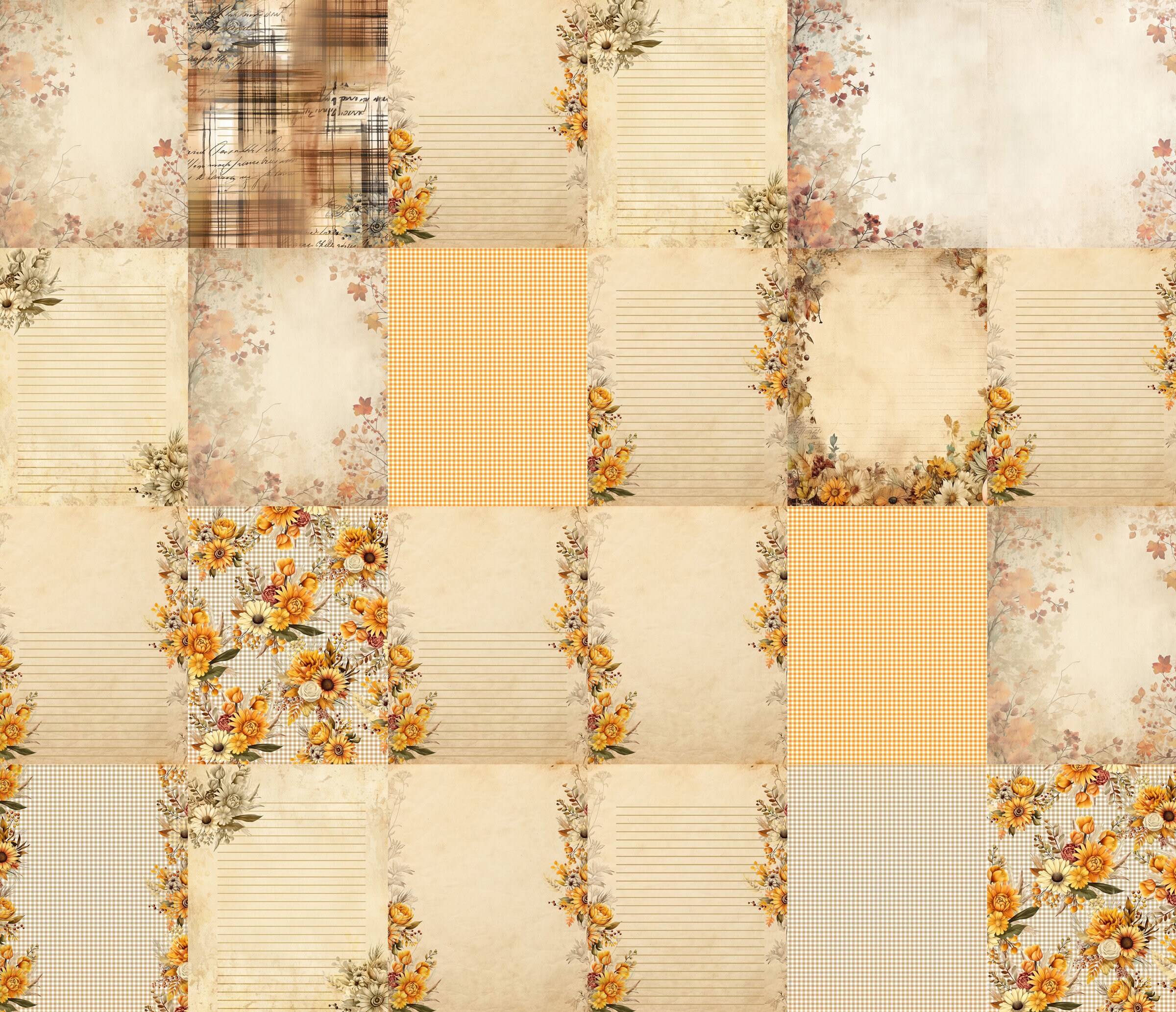 Autumn Stroll : Fall Themed Printable for Scrapbooks, Stationery, Junk ...