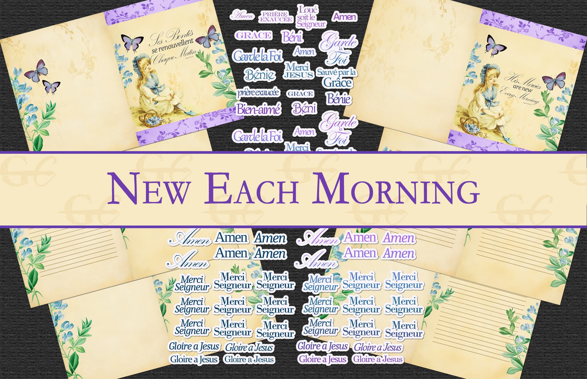 New Each Morning: Bible Journaling Pintables, Prayer and Faith Journal ...