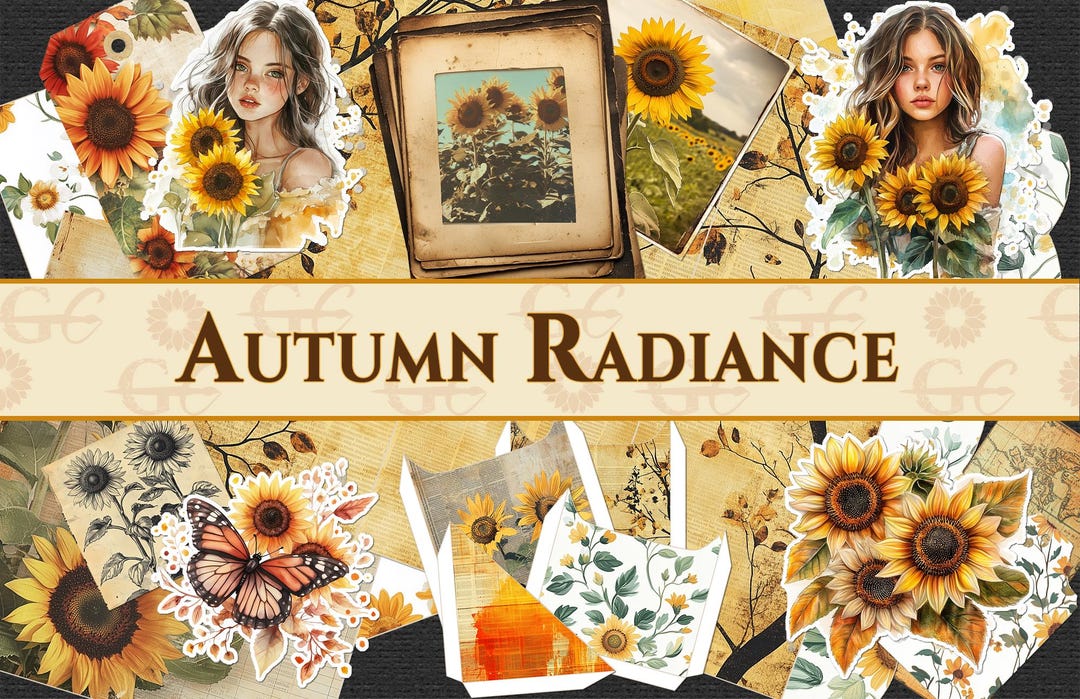 Autumn Radiance: Printable Crafting Set for Junk Journals, Scrapbooks ...