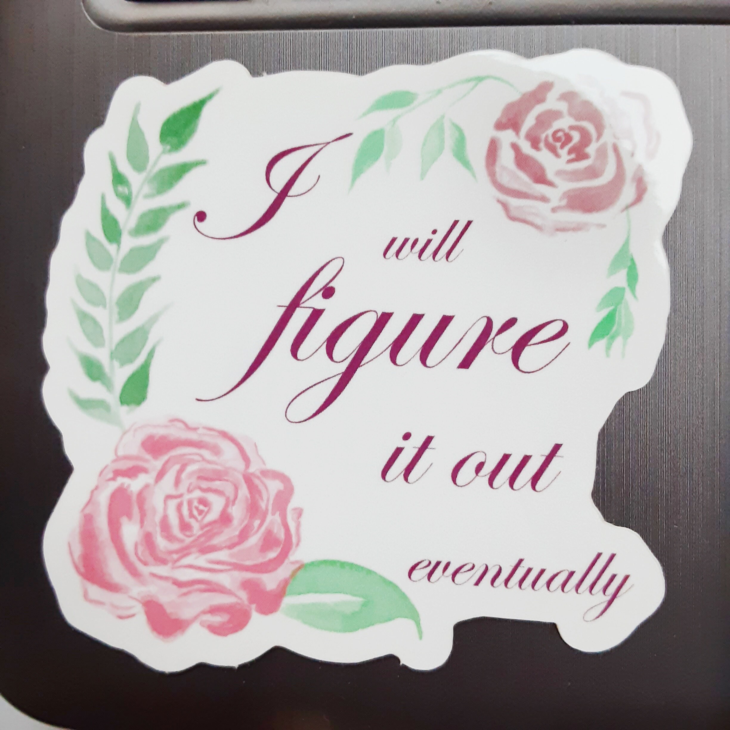 I Will Figure It Out Eventually Vinyl Sticker Laptop Decal Hydro Flask ...