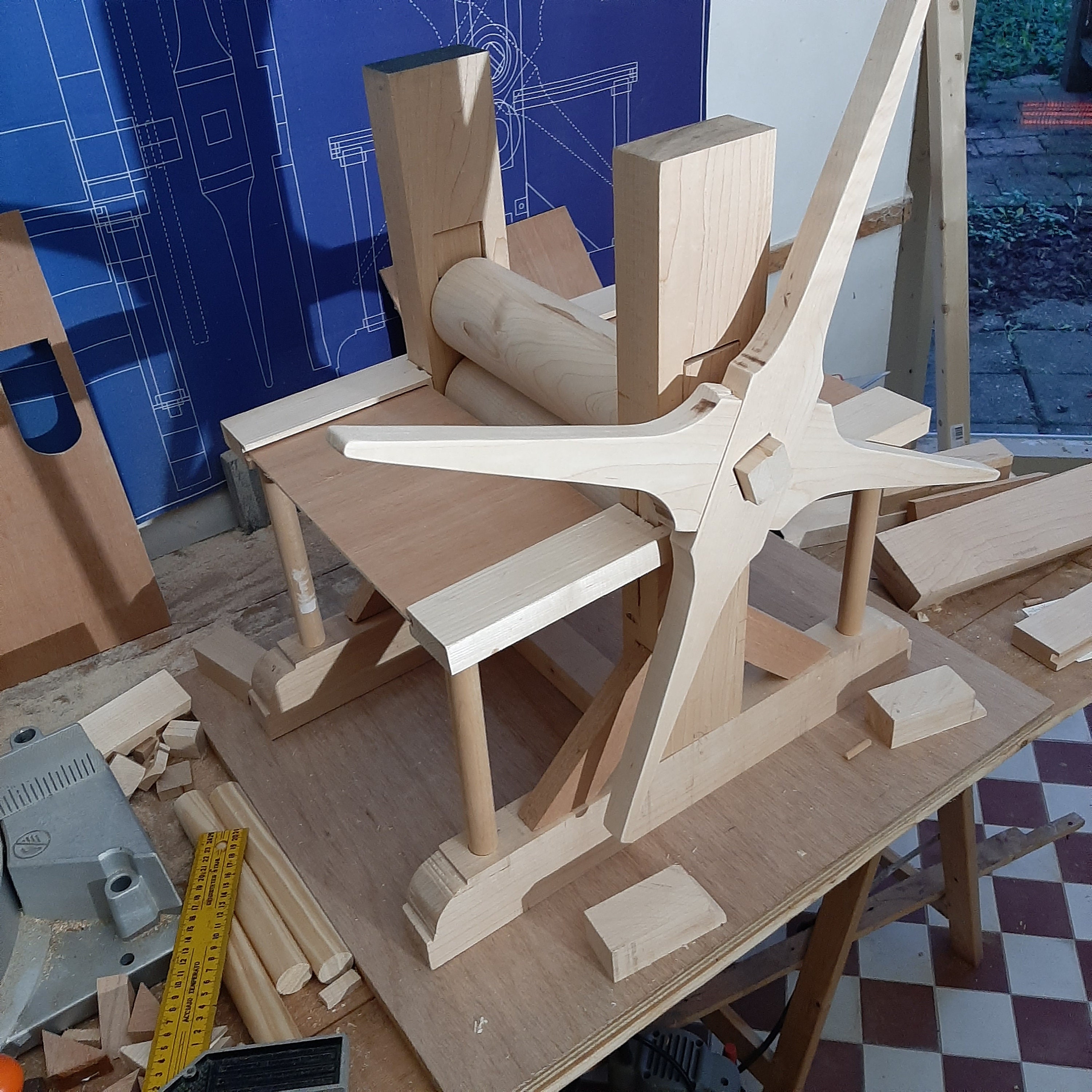 Blueprint for DIY Rembrandt Wooden Press Tabletop Replica - Etsy