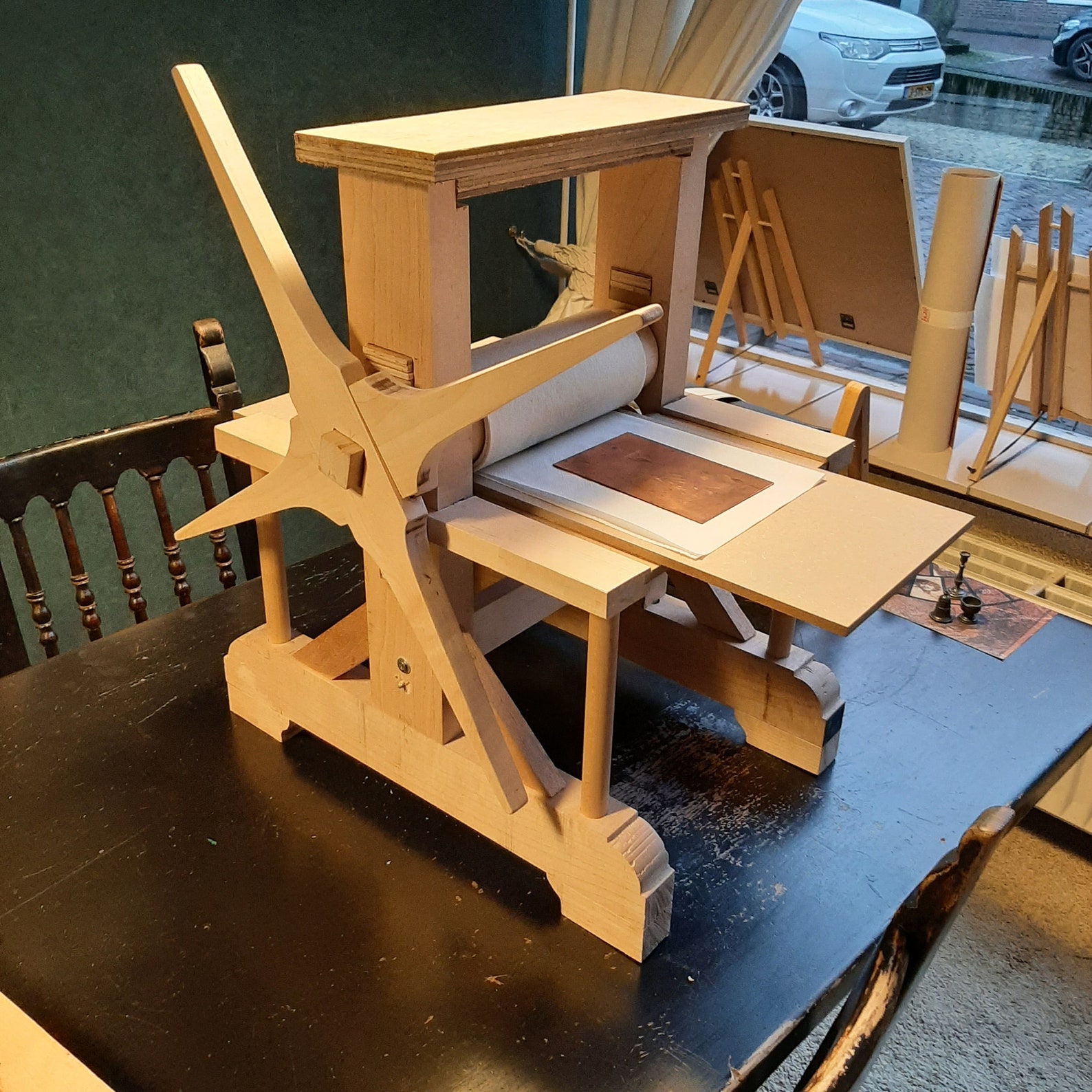 Blueprint for DIY Rembrandt Wooden Press Tabletop Replica - Etsy