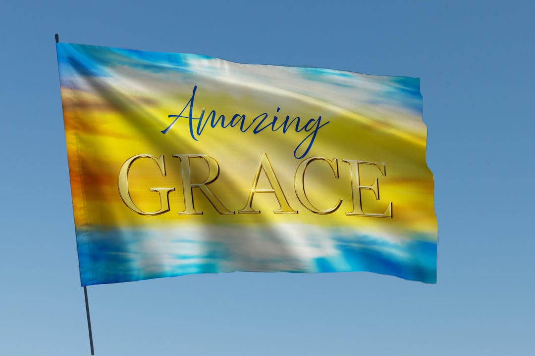 Amazing Grace Flag | Christian Faith Banner | Religious Spiritual Gift ...