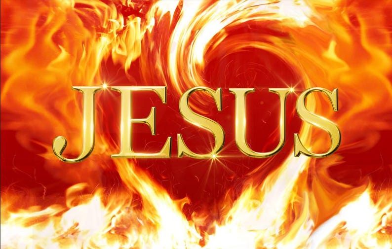 Jesus Children Fire Silk Worship Flag: Christian Banner, Prophetic ...