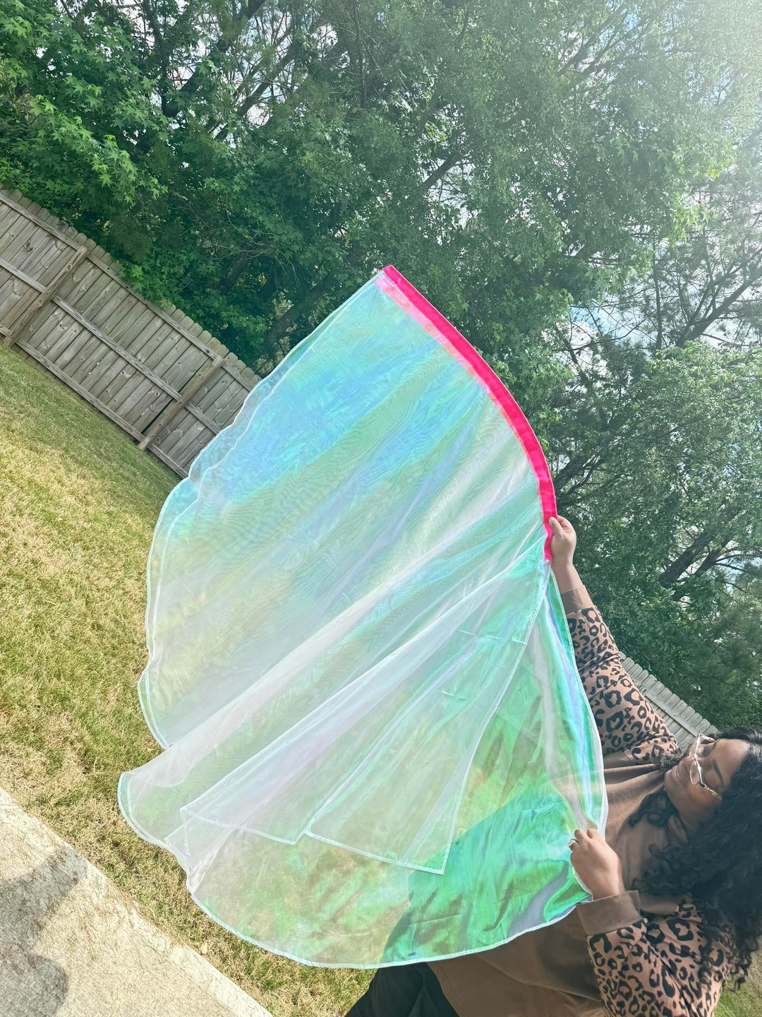 Worship Flag Pair Iridescent Half Circle Flags Xlarge Size 2 Flags - Etsy