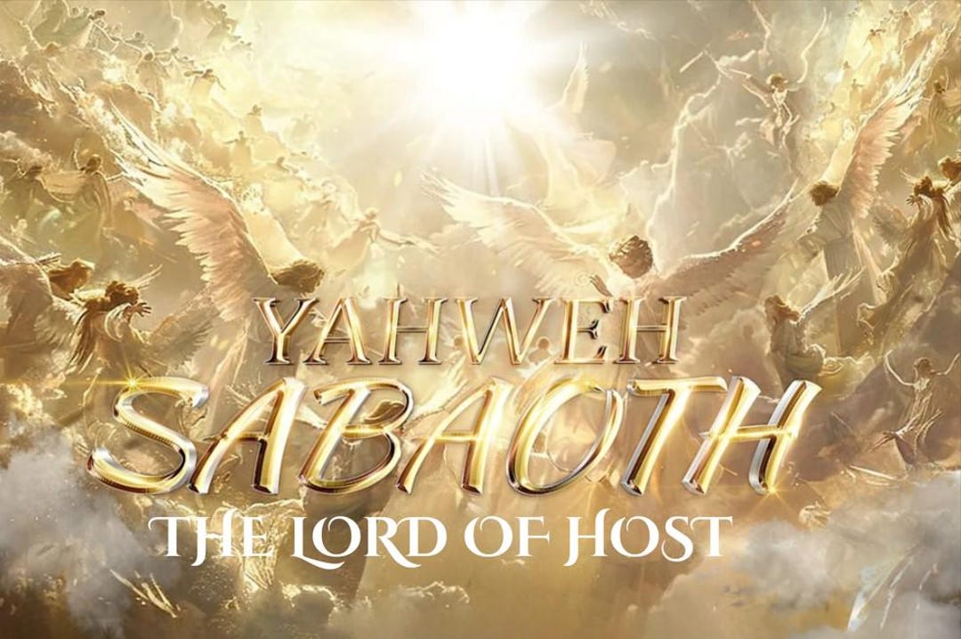 Yahweh Sabaoth Silk Flag: Christian Worship Banner, Angelic Art - Etsy