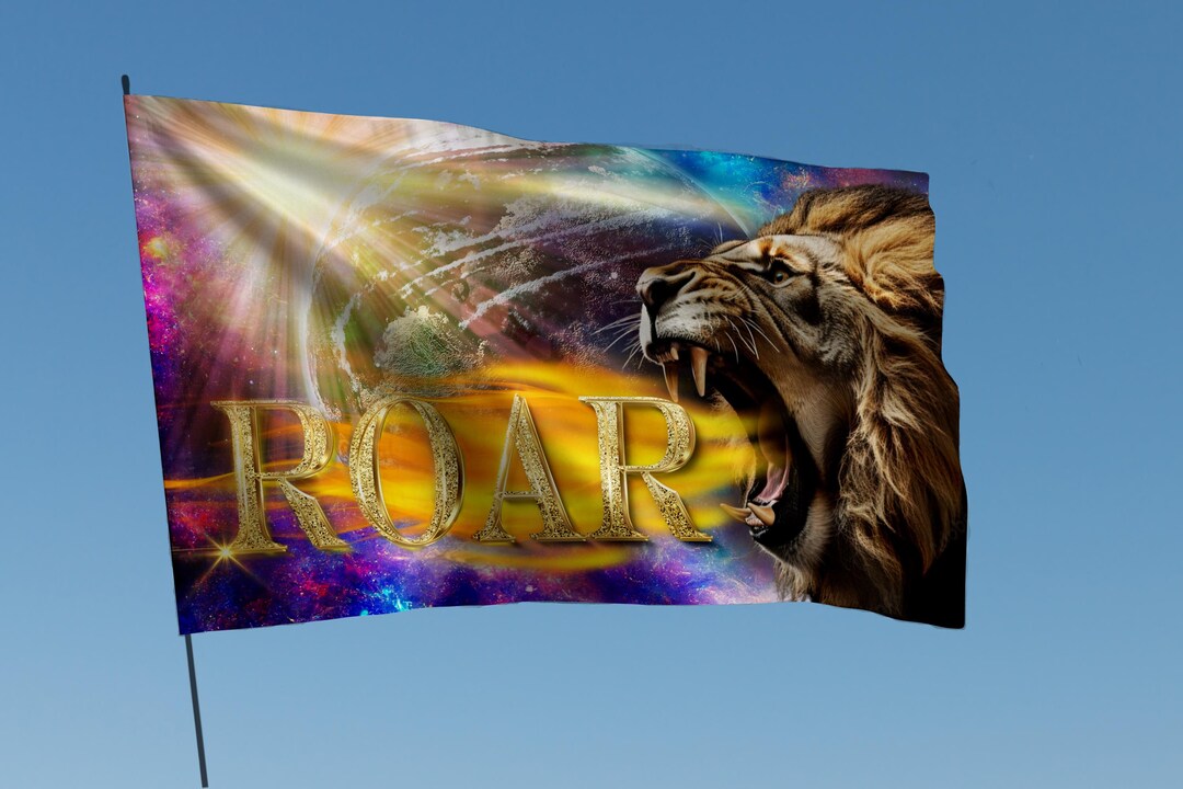 Worship Flag Roar Praise Dance Prophetic Banner Silk Art With ...
