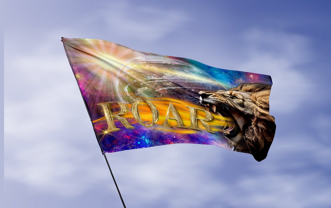 Worship flag Roar praise dance prophetic banner silk art - Etsy.de