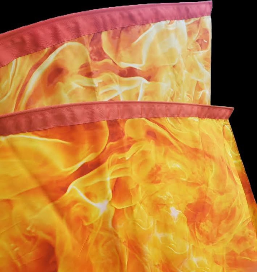 Silk Worship Fire Flags: Hand-dyed Prophetic Dance Banners - Etsy
