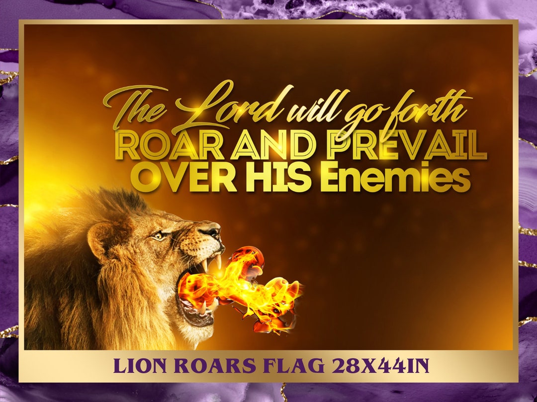 Worship Flag Silk Print Roaring Lion Fire Praise Dance Flag - Etsy