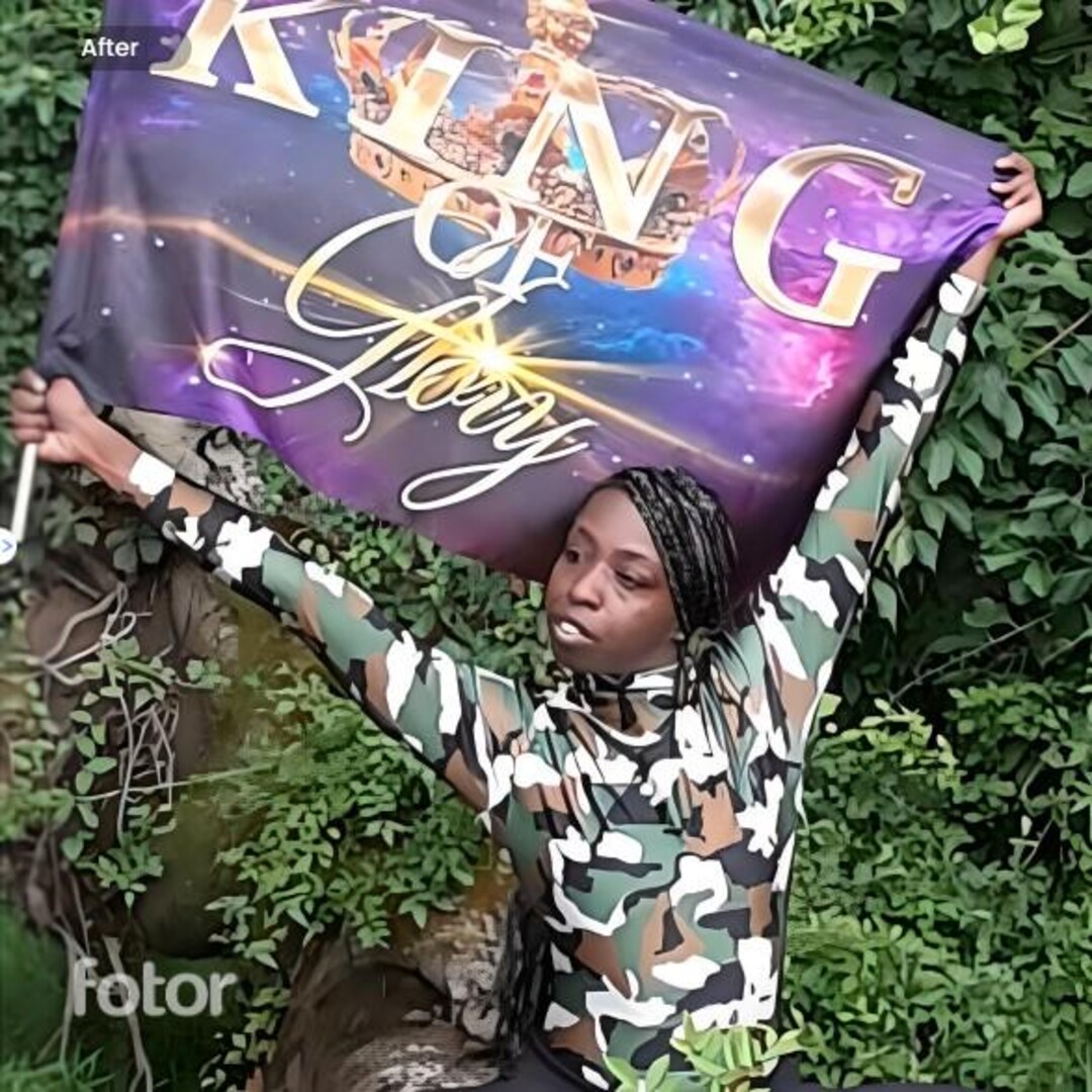 Worship Flag Lion of Judah Silk Prophetic Banner - Etsy