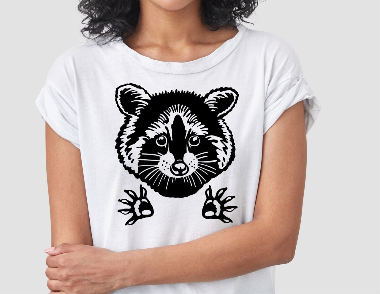 Cara de mapache con patas svg Vector de mapache Descarga de | Etsy