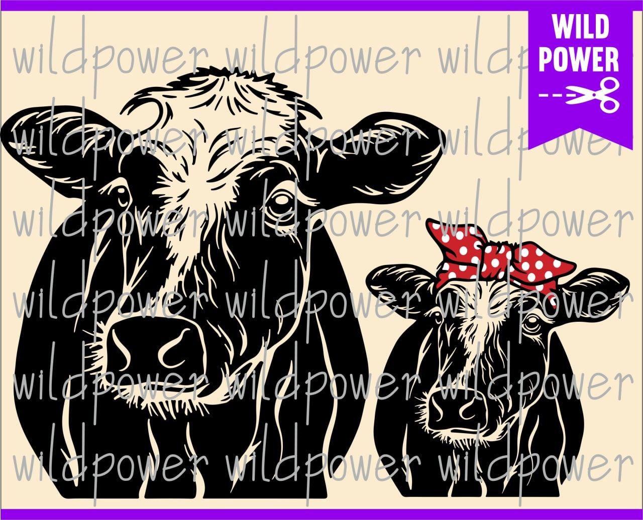 Vaca svg silueta de vaca vaca png cara de vaca clipartcow | Etsy España