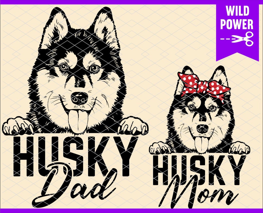 Husky Dog Mom SVG, Dog Clipart, Siberian Husky Cricut, Dog Portrait ...